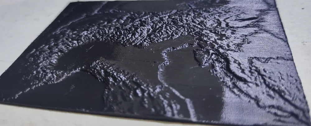 Alps Topology/landscape map - By countries by o.rasek - MakerWorld