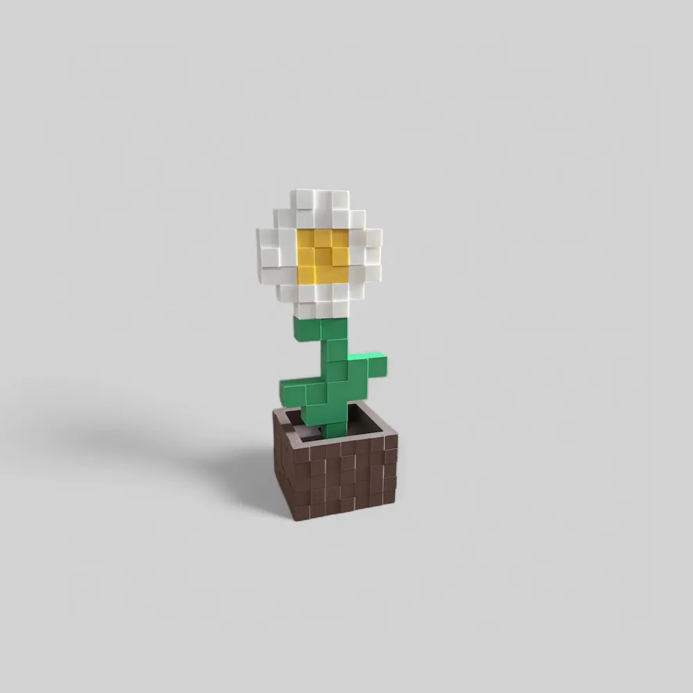 Minecraft Daisy Flower In Pot (No AMS) by Creat3DWorks MakerWorld ...