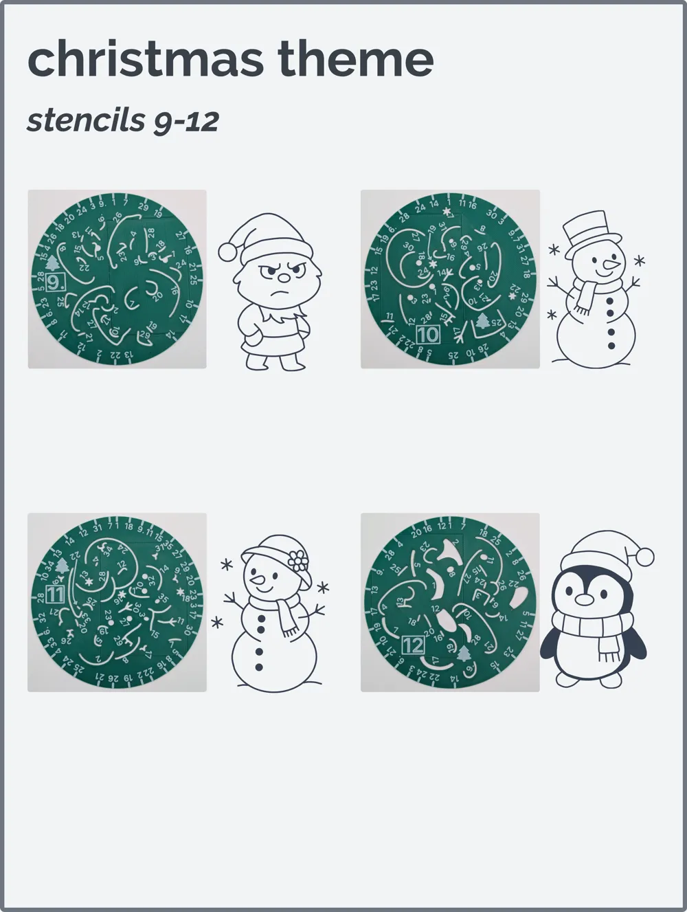 Doodle Disc Christmas Set - Free 3D Print Model - MakerWorld