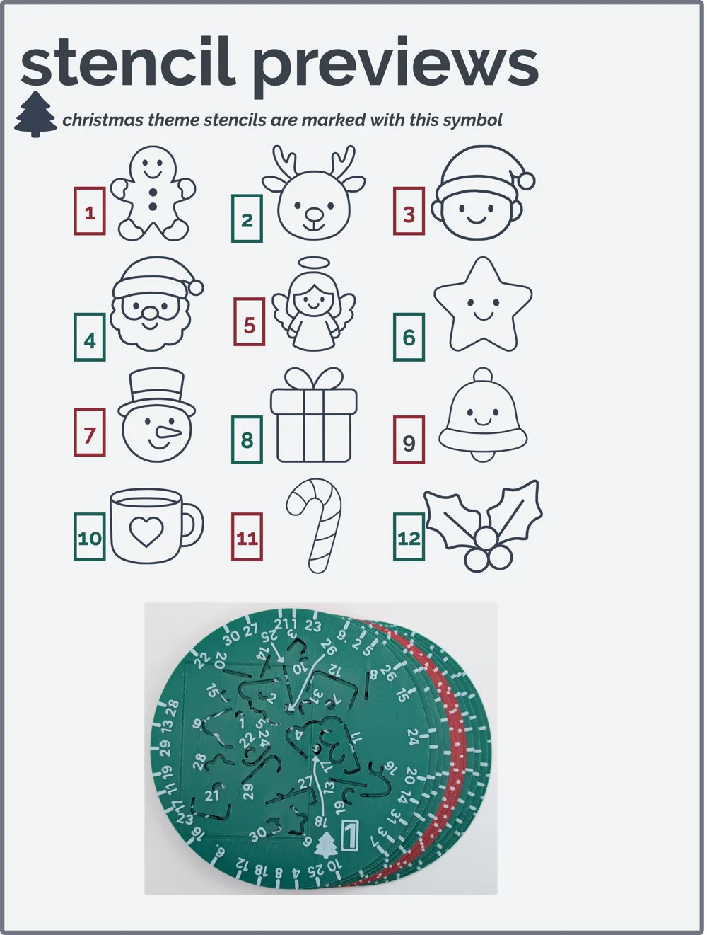 Doodle Disc Christmas Set by stegz MakerWorld: Download Free 3D Models