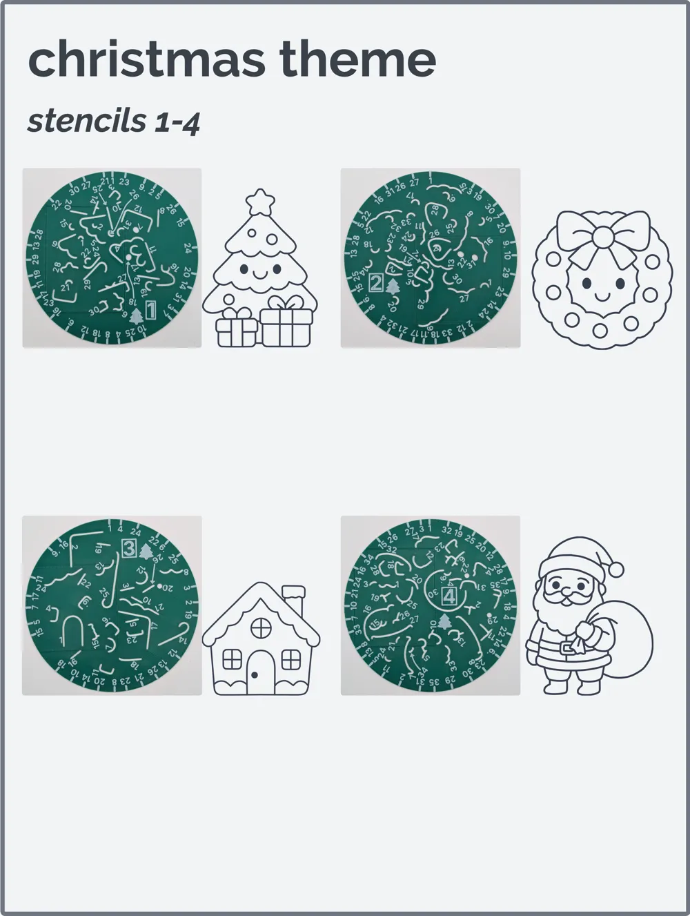 Doodle Disc Christmas Set - Free 3D Print Model - MakerWorld