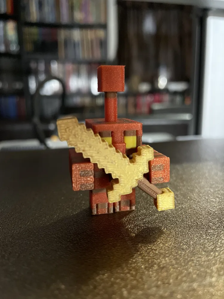 Minecraft Copper Golem Figurine - Free 3D Print Model - MakerWorld