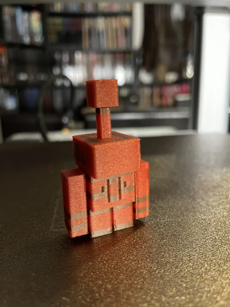 Minecraft Copper Golem Figurine - Free 3D Print Model - MakerWorld