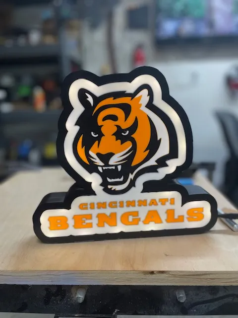 Cincinnati Bengals Light box by Websters Creations - MakerWorld