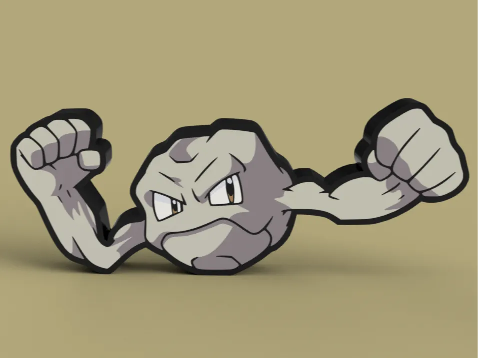 Geodude Lightbox by Sitsero - MakerWorld