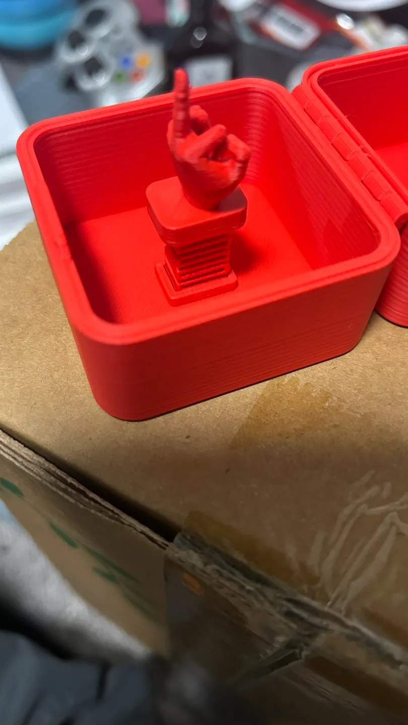 Middle Finger Gift Box with print in place hinge! by JB Designs ...