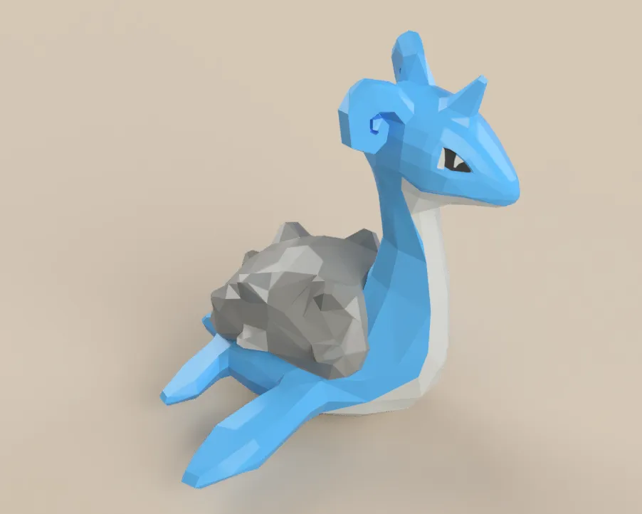 Lapras Lowpoly Pokemon by Chipotle - MakerWorld