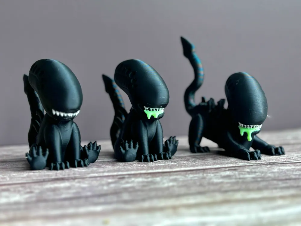 Chibi Xenomorph Figures by sugarpaws3d MakerWorld: Download Free 3D Models