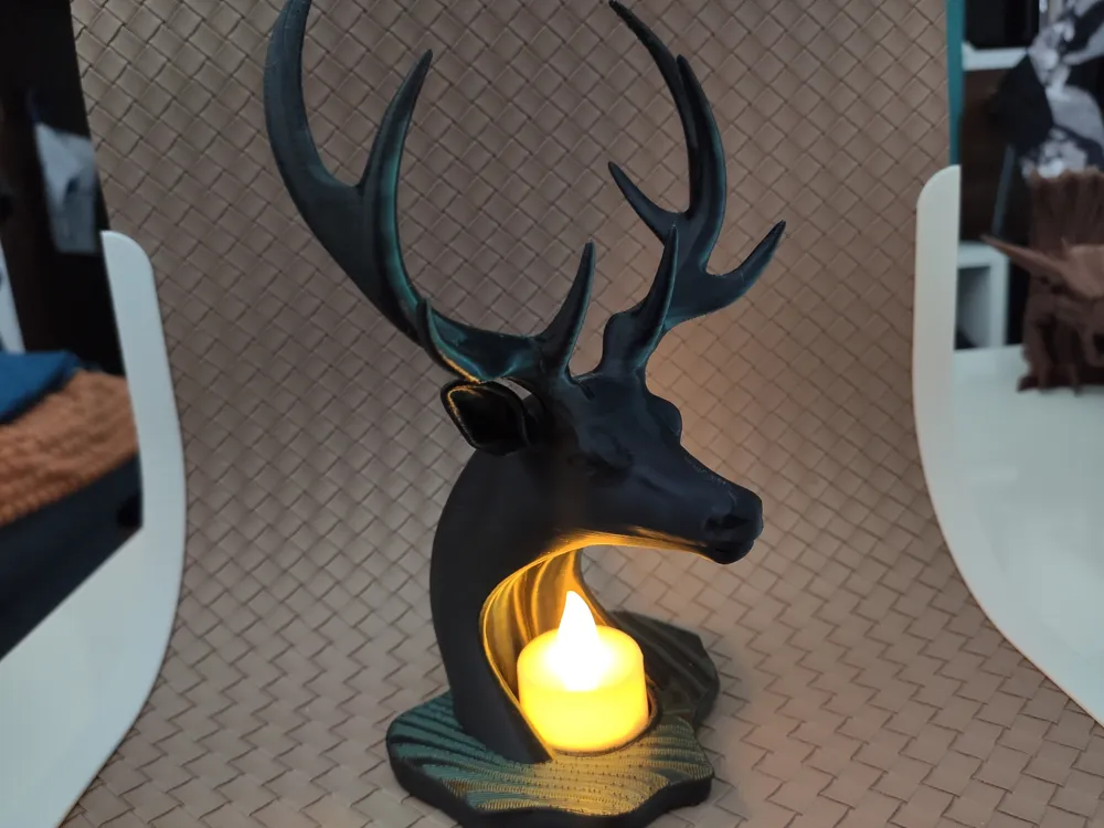 Statua di Cervo - Porta Tealight a LED da RUMcajz MakerWorld: Scarica ...