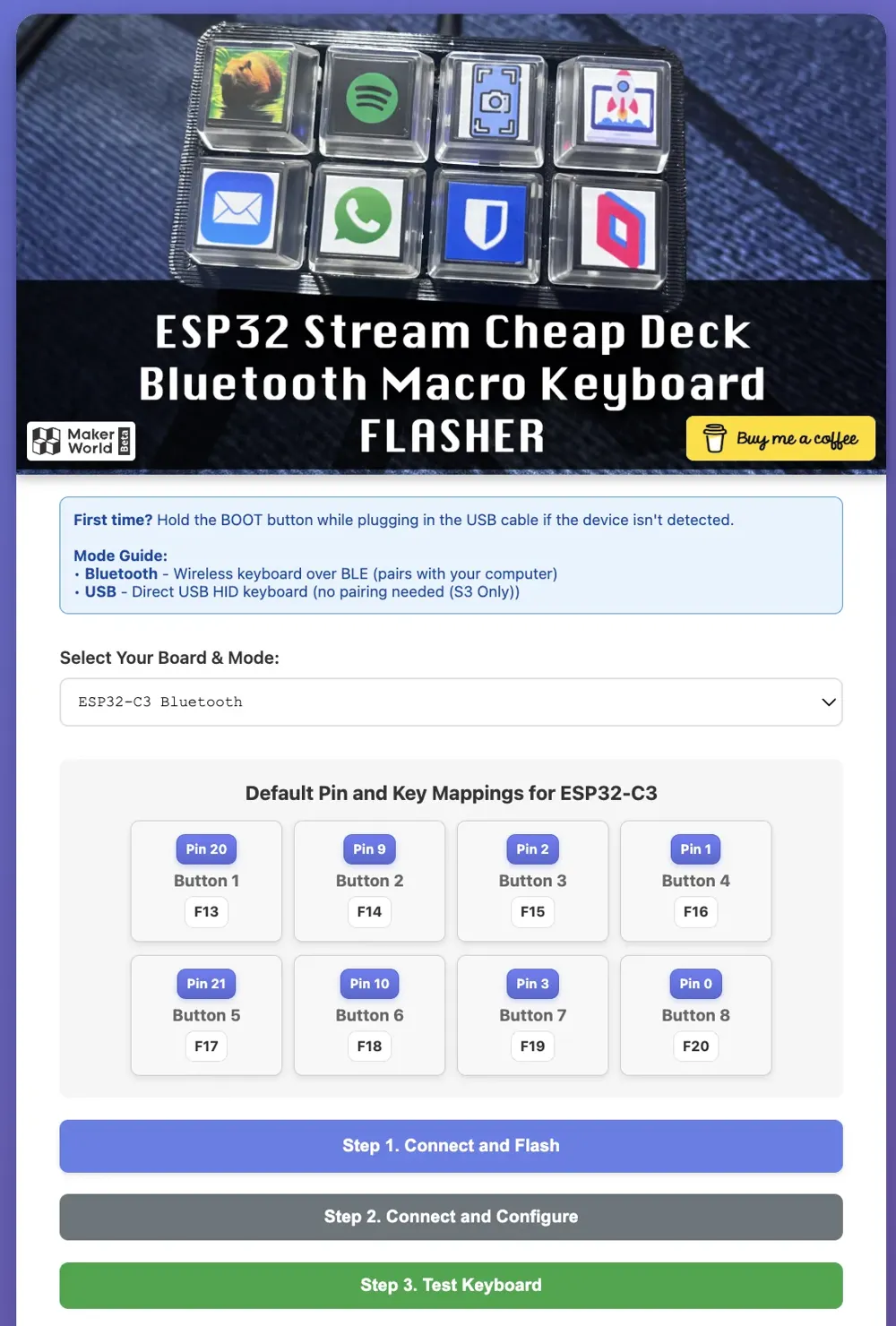 ESP32 Stream Cheap Deck - BLE / USB Macro Keyboard - Free 3D Print Model - MakerWorld
