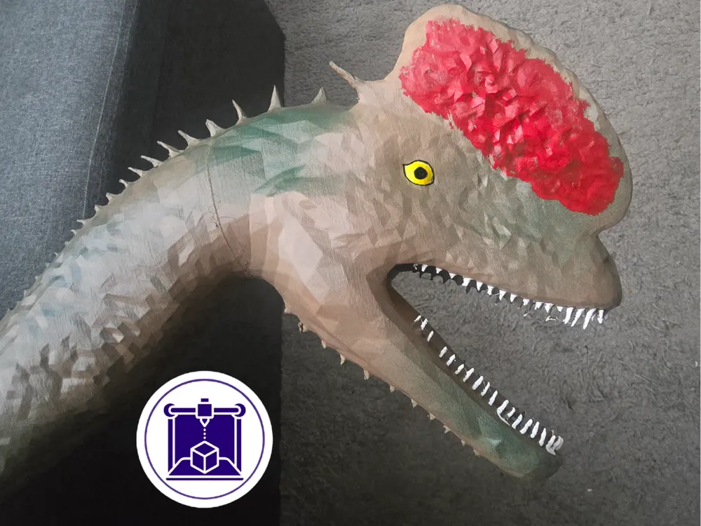 dilophosaurus 3ft2" model - Free 3D Print Model - MakerWorld
