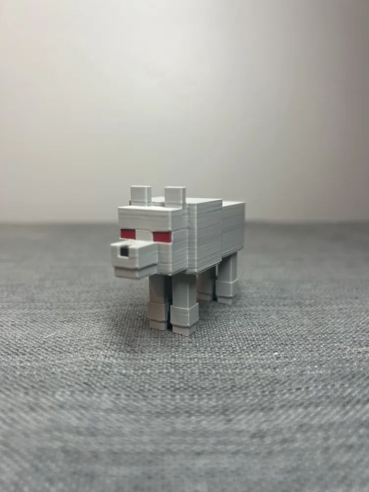 Angry wolf: Minecraft 007 - Free 3D Print Model - MakerWorld