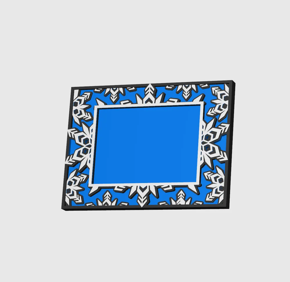 Snowflake Picture Frame With Stand by Poke Printing MakerWorld ...