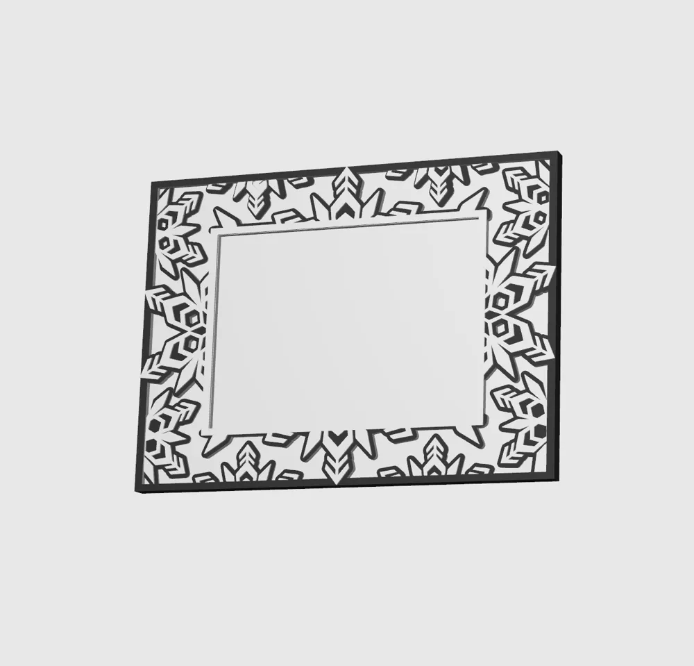 Snowflake Picture Frame With Stand by Poke Printing MakerWorld ...