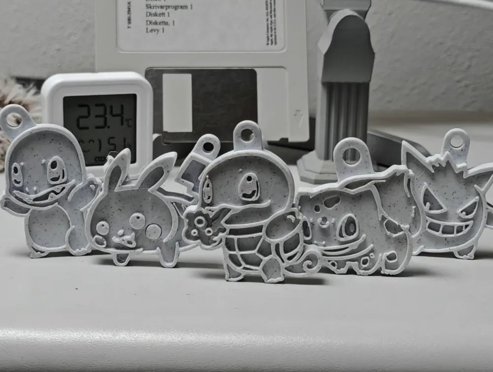 Pokemon Keychain (Pikachu and first gen starters) by billy_1411 ...