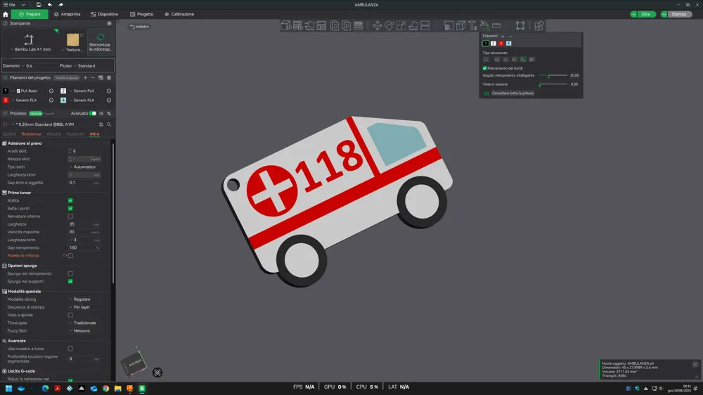 Ambulance 118 keychain by MAX MakerWorld: Download Free 3D Models