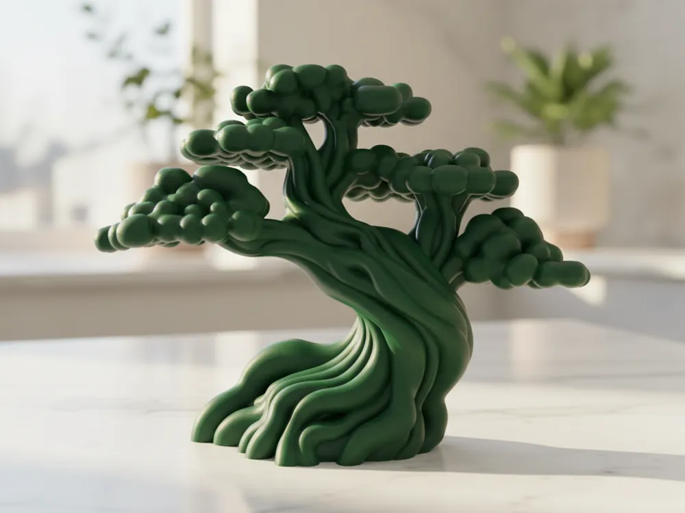 Stylized Bonsai Tree 3D Print - Free 3D Print Model - MakerWorld