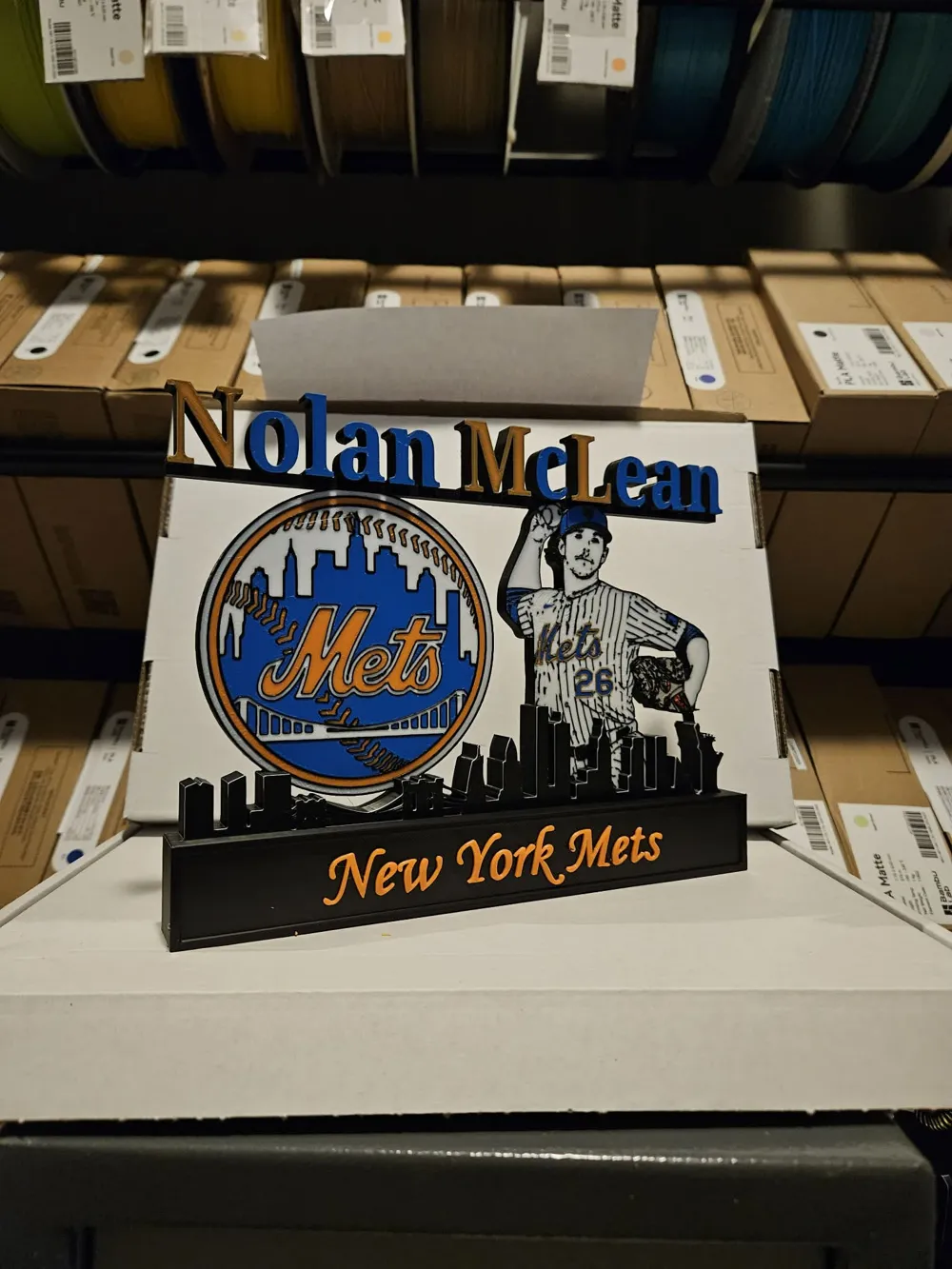 MLB - New York Mets Nolan McLean display - Free 3D Print Model - MakerWorld