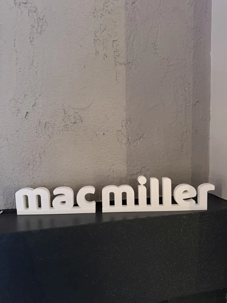 Mac Miller - Name Sign Rap Artdec - Free 3D Print Model - MakerWorld