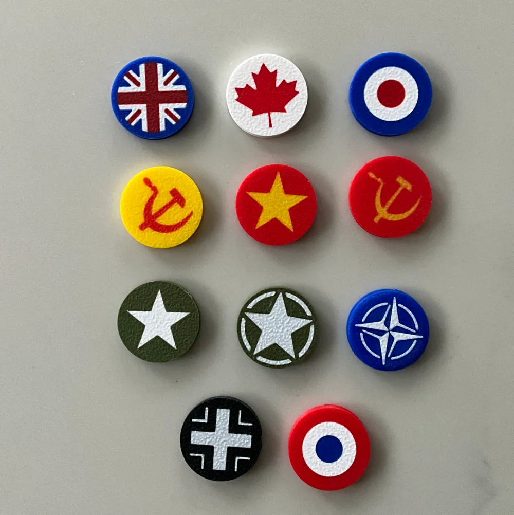 Tokens for Various Nations by Octagon MakerWorld: Download Free 3D Models