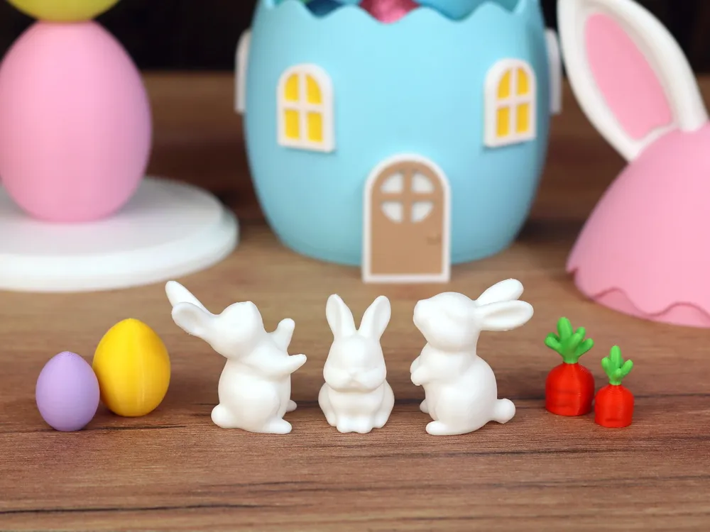 Easter Bunny Egg House & Candy Jar by Johnny_Bit MakerWorld: Download Free 3D Models