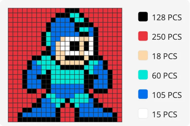Mega Man 1987 Pixel Wall Art by Odd Planet Studio - MakerWorld