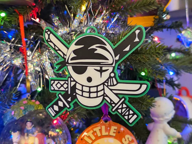 One Piece Roronoa Zoro Christmas Tree Ornament - Free 3D Print Model ...