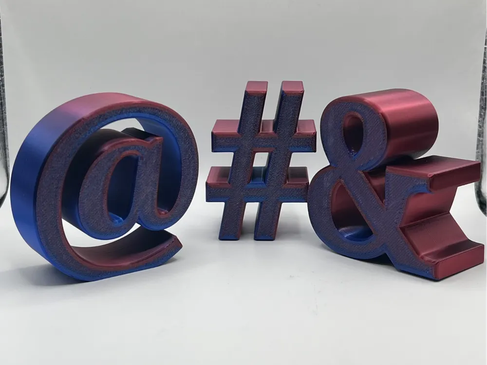 Printable Symbols Pack – @, #, & – Modern Decor by ATP - MakerWorld