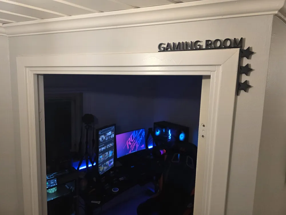 Gaming Room door corner by Mahipster MakerWorld: Download Free 3D Models