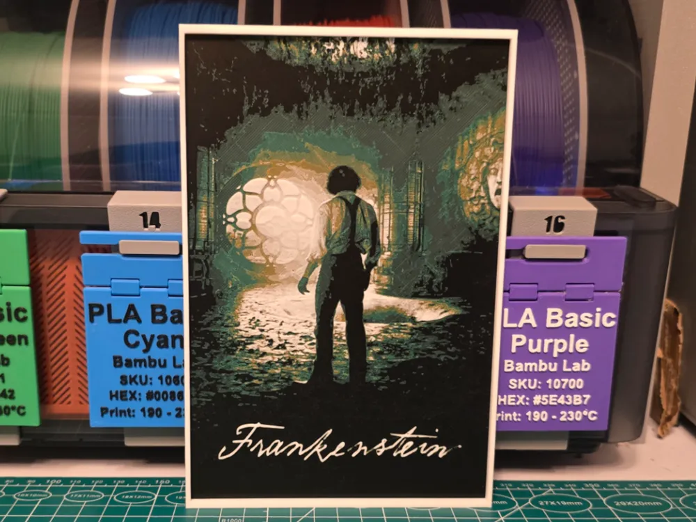 Frankenstein (2025) Movie Poster - Hueforge Art - Free 3D Print Model ...