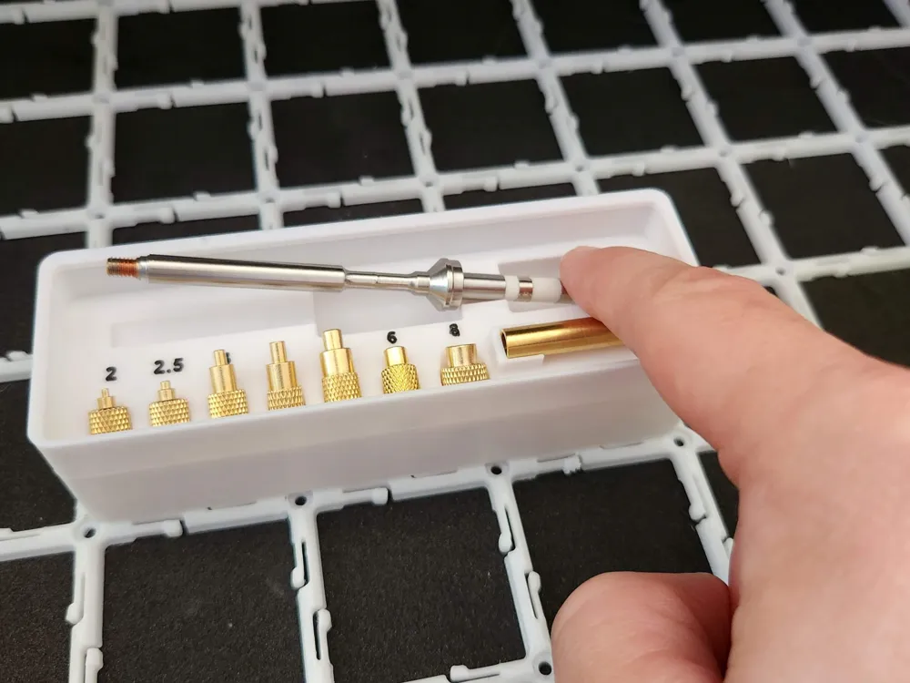 Heat-set Tips Gridfinity Bin (TS100 101 Pinecil) Remixed by Print Doc ...