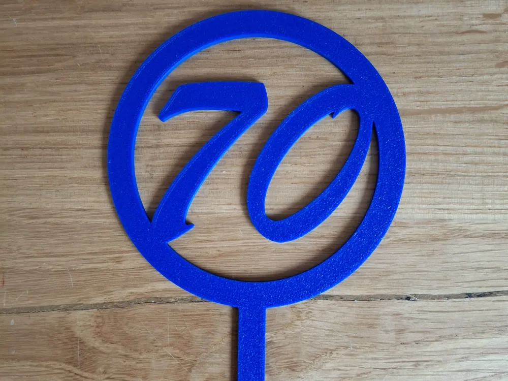 Cake topper for 70th birthday by Rov3r - MakerWorld