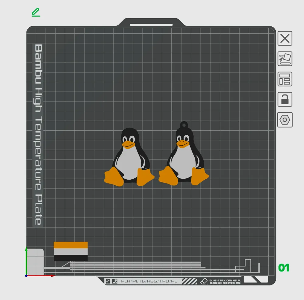 Linux Keychain Tux Penguin by Lilac Rage - MakerWorld