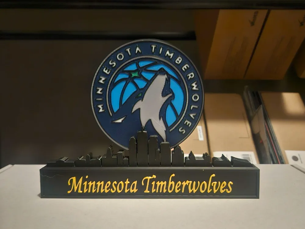 Minnesota Timberwolves with skyline by Jessie_3d_art MakerWorld ...