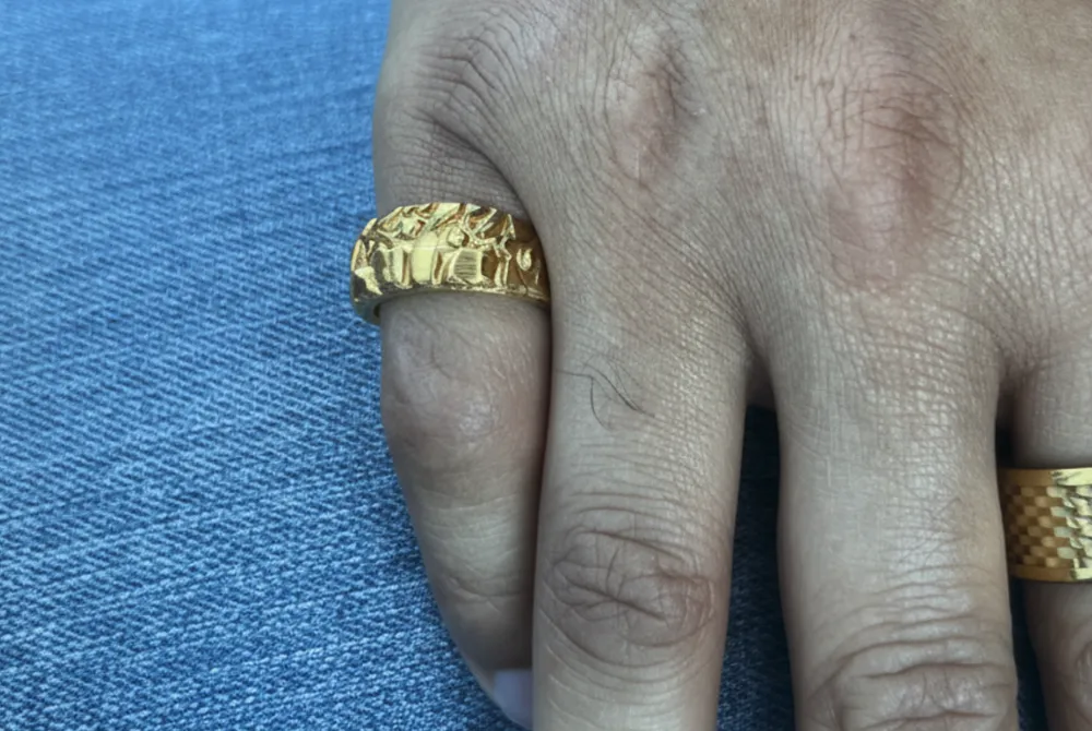 Nugget Pinky Ring | Size 9 - Free 3D Print Model - MakerWorld