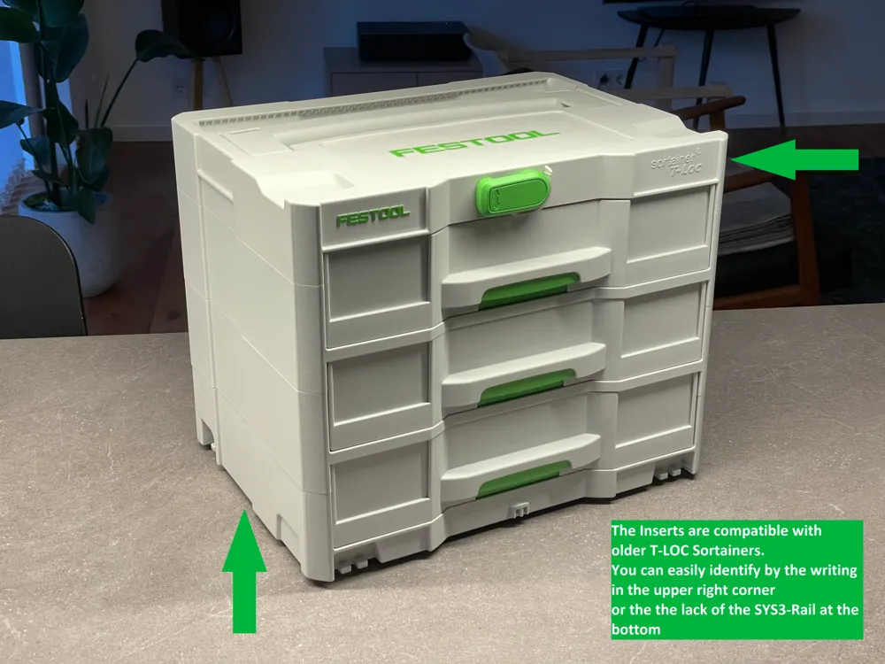 Festool / Tanos Systainer Sortainer Inserts by foxedrod MakerWorld ...