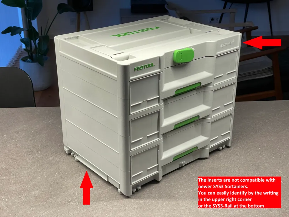 Festool / Tanos Systainer Sortainer Inserts by foxedrod MakerWorld ...