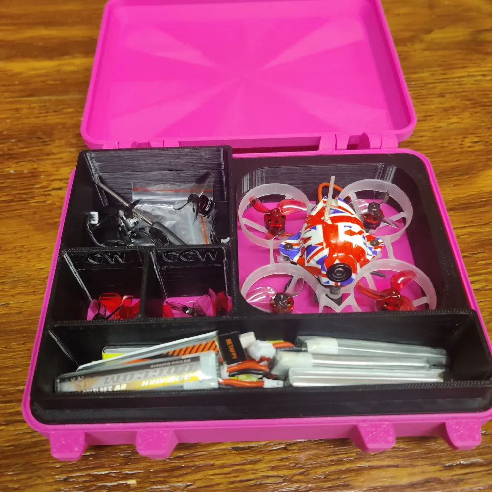 65mm Whoop Case with Storage Remixed by Aaron - MakerWorld