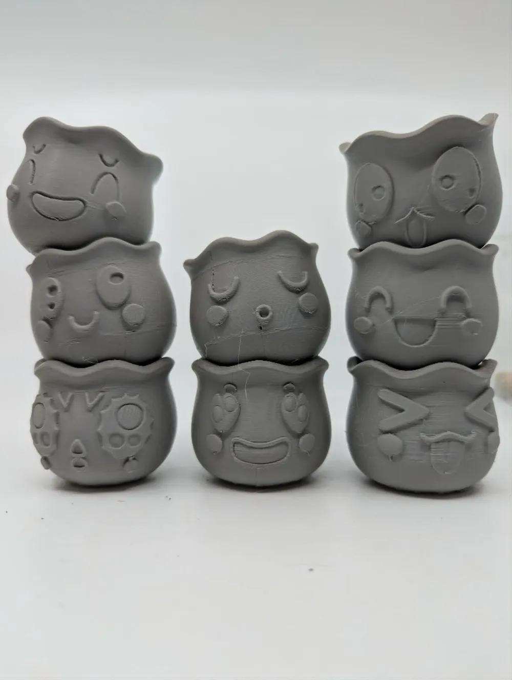 Cute Face Emoji Planters | Succulent Pots - Free 3D Print Model ...