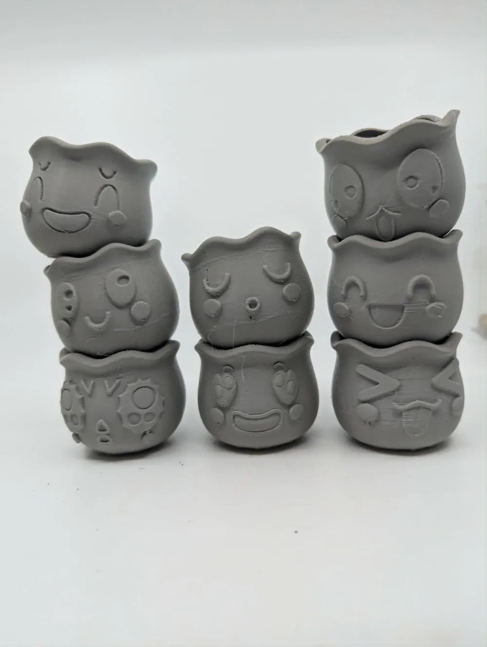Cute Face Emoji Planters | Succulent Pots - Free 3D Print Model ...