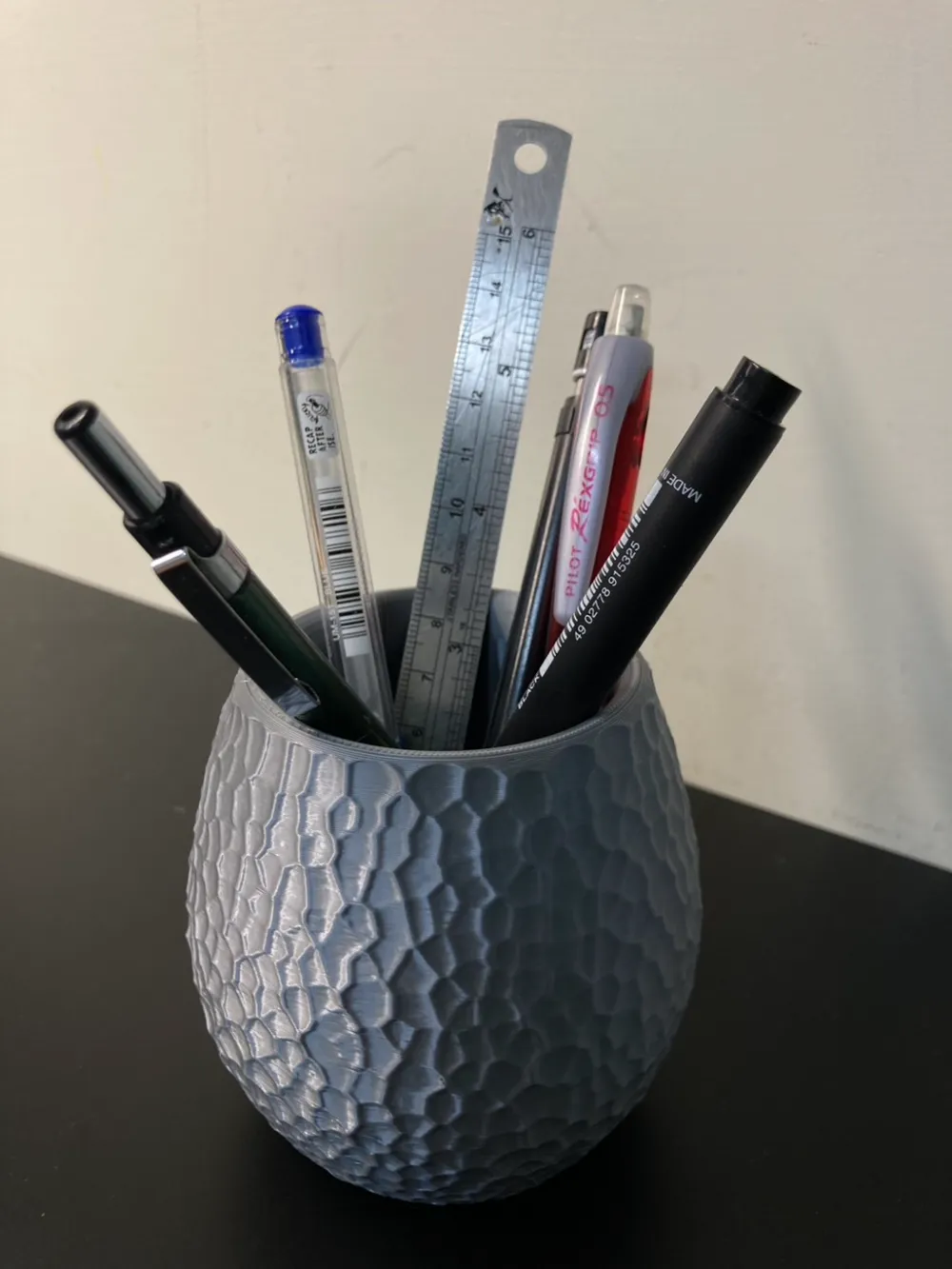hammered texture pen holder by 巴巴嘎嘎 - MakerWorld