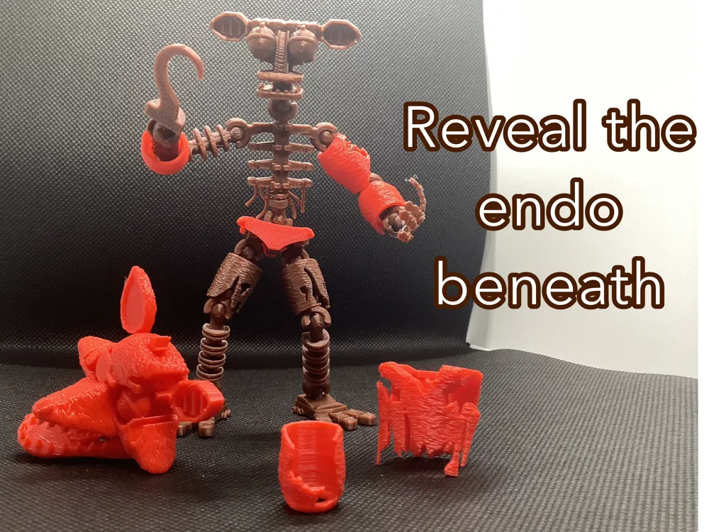 WITHERED FOXY articulated figure 1:12 #EndoEdition - Free 3D Print ...