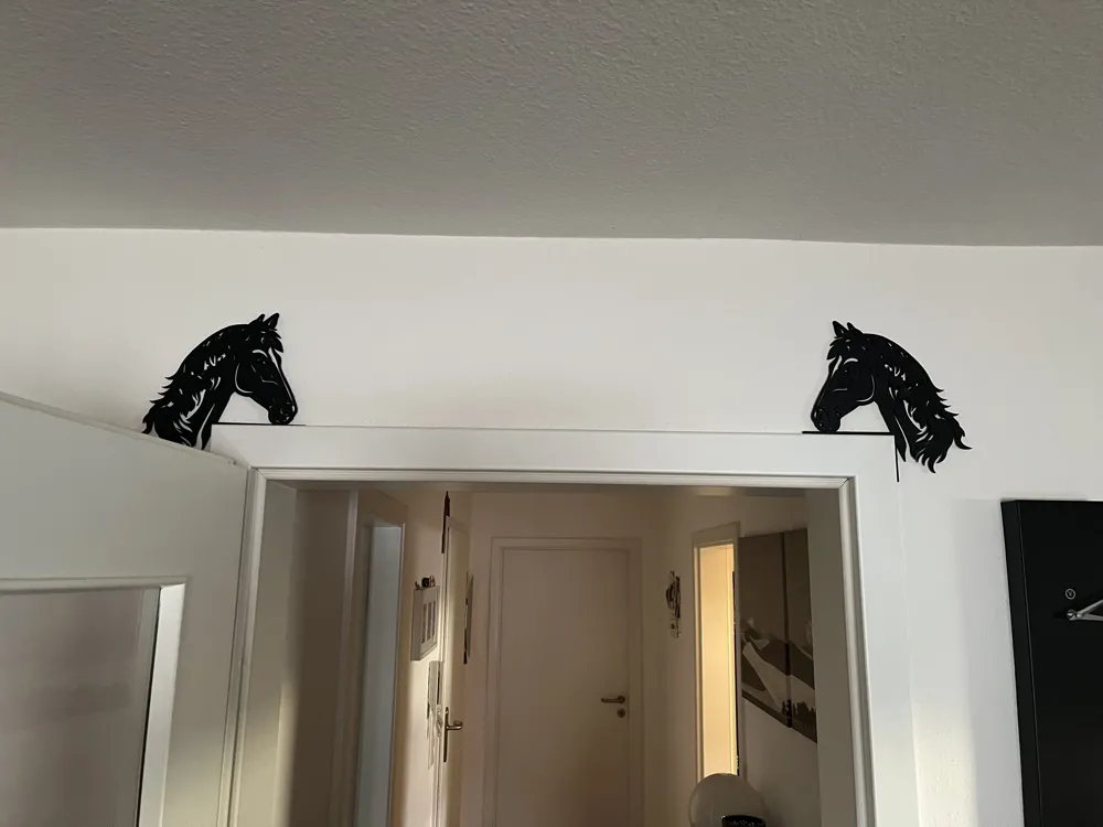 Horse Silhouette Door Frame Picture Right - Free 3D Print Model ...