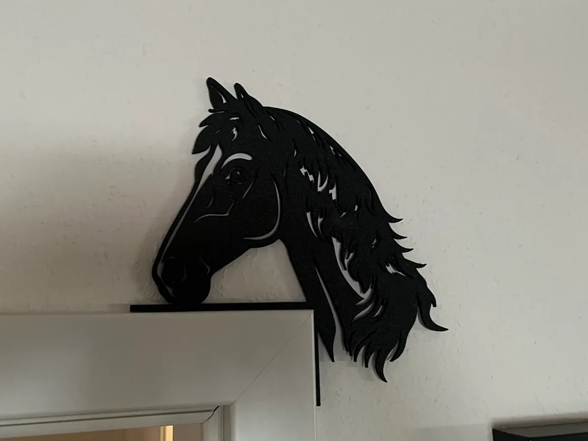 Horse Silhouette Door Frame Picture Right - Free 3D Print Model ...