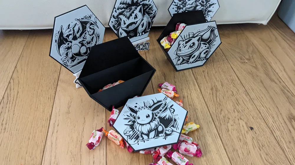 Caja de Caramelos Hexagonal Pokémon por Seb3D MakerWorld: Descarga ...
