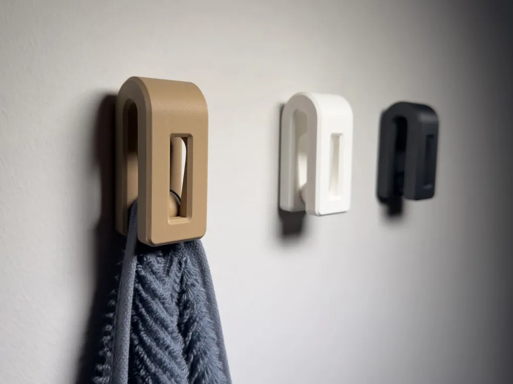 Auto-locking Hanger - Gravity Towel Hook (Hanger) - Free 3D Print Model ...