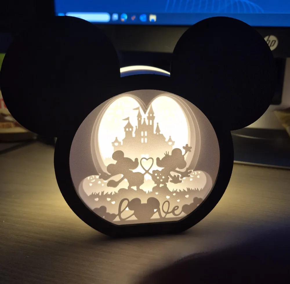 Mickey Mouse Lightbox Lamp - Free 3D Print Model - MakerWorld