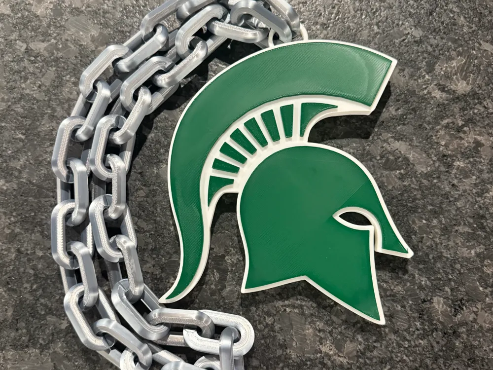 Michigan State Spartan Turnover Chain by HYP3DTurnover Chains MakerWorld: Download Free 3D Models