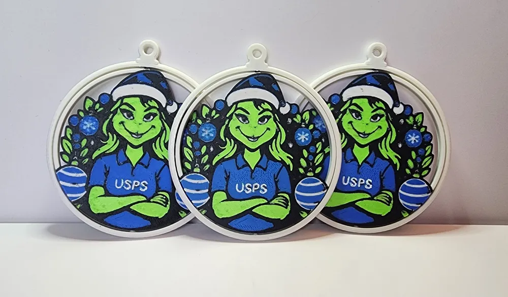 Christmas Ornament USPS Grinch - Free 3D Print Model - MakerWorld
