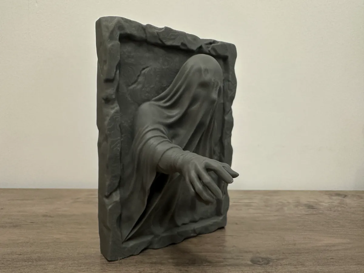 Ghost relief sculpture - no support - Free 3D Print Model - MakerWorld